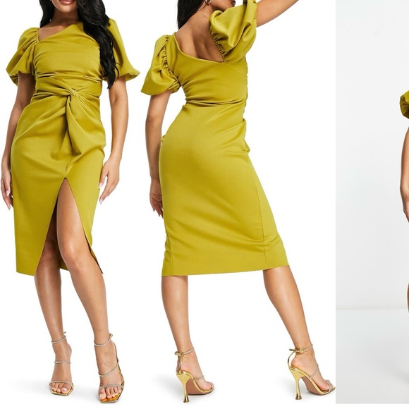 ASOS | Dresses | Asos Green Midi Dress | Poshmark